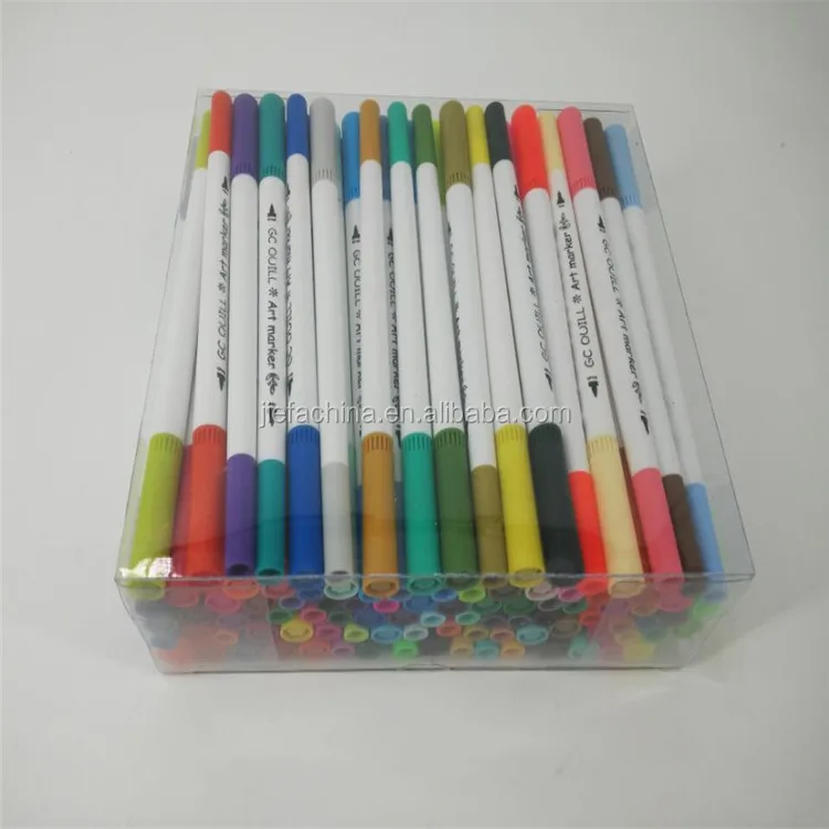 100 Colors Pvc Box Packing Dual Tip Watercolor Brush Pen - Buy 100 ...