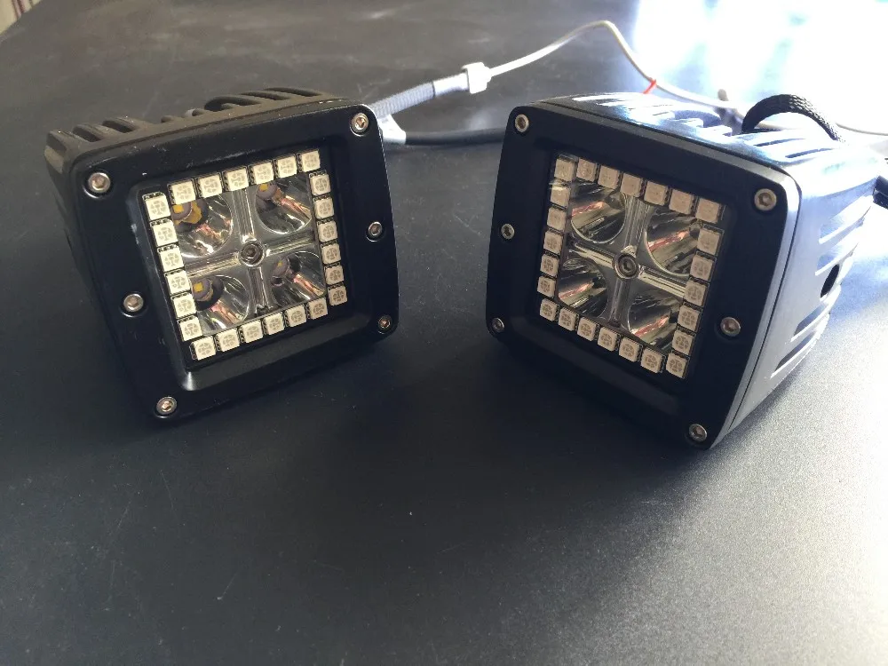 3 Inch Led Work Light Square Cubes Waterproof Ip67 18w Led Flush Mount ...