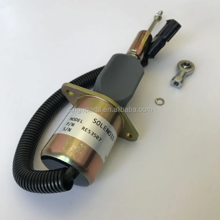 12V Fuel Stop Shut off Solenoid RE53507 for John Deere Tractors