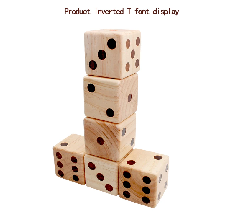 Giant Wood Dice Giant Yard Dice 6 Pack Set Jumbo Outdoor Lawn Game ...