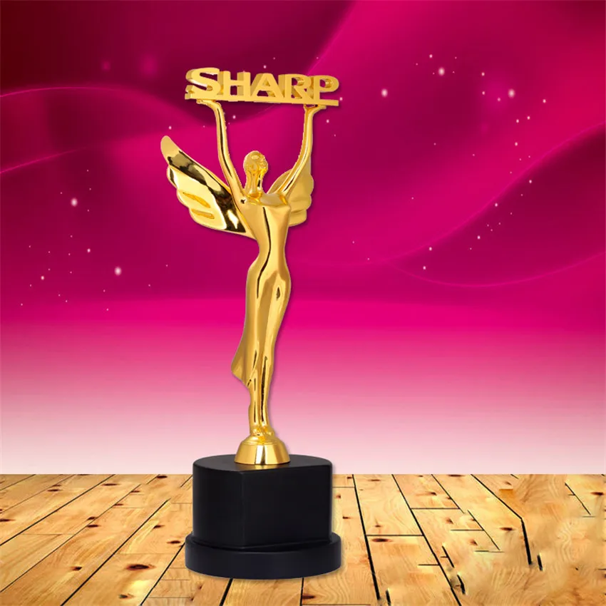 Gold Gift Trophies - Customizable Metal Medals for Awards