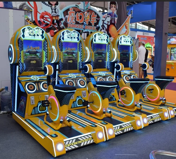 Coin Operated Magic Bike Arcade Game Machine / Bike Racing Video Game ...