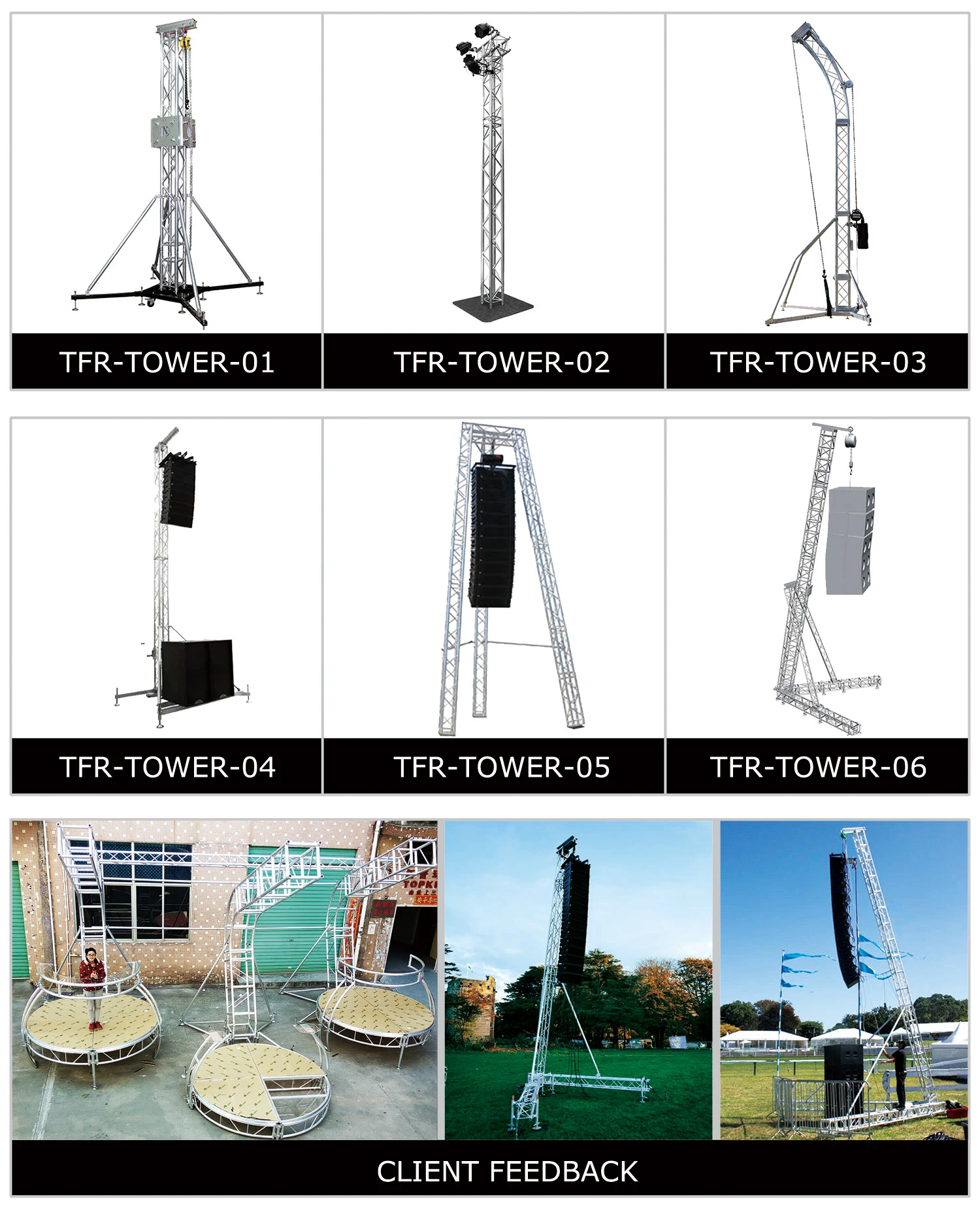 High Quality Ground Support System Bar Lift Lighting Tower