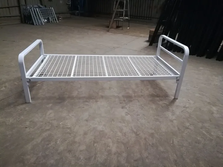 Heavy Duty Iron Mesh Bed Base White Color Metal Single Steel Bed Y ...