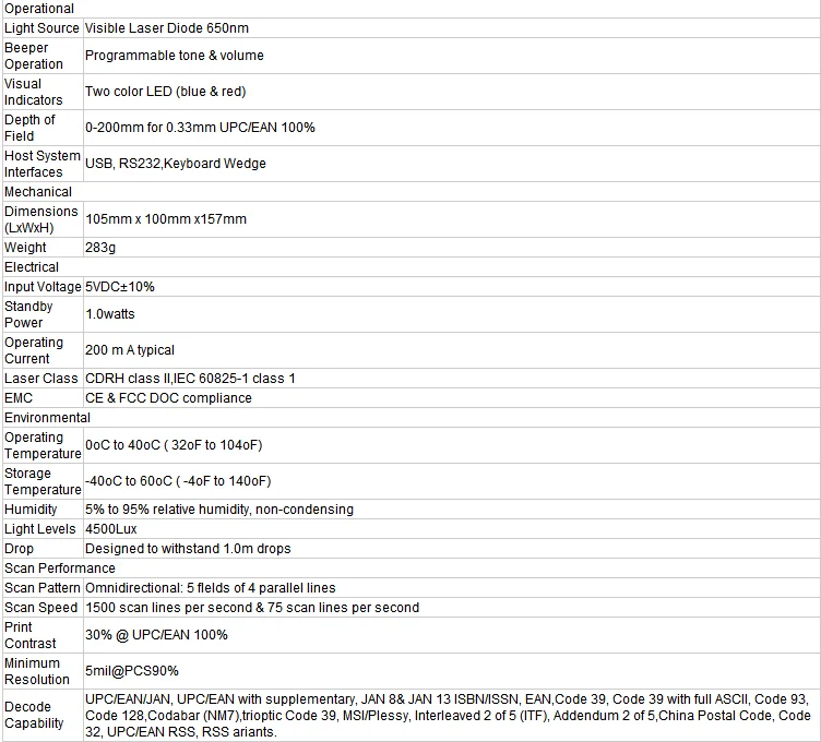 DKT-2200 Desktop Omnidirectional Barcode Scanner Swipe Reader