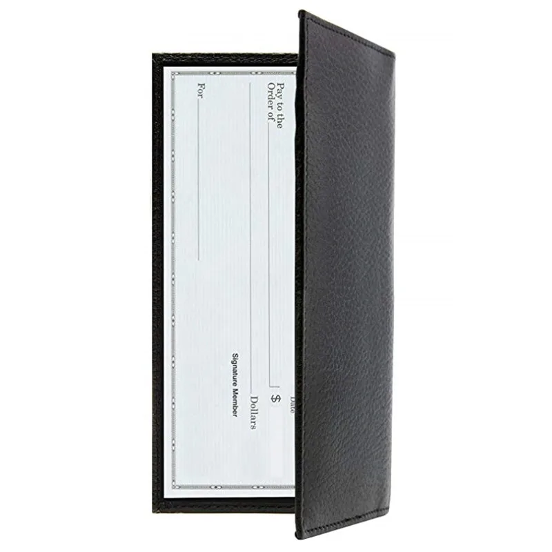 Leather Cheque Book Holder Wallet for Men - High Quality