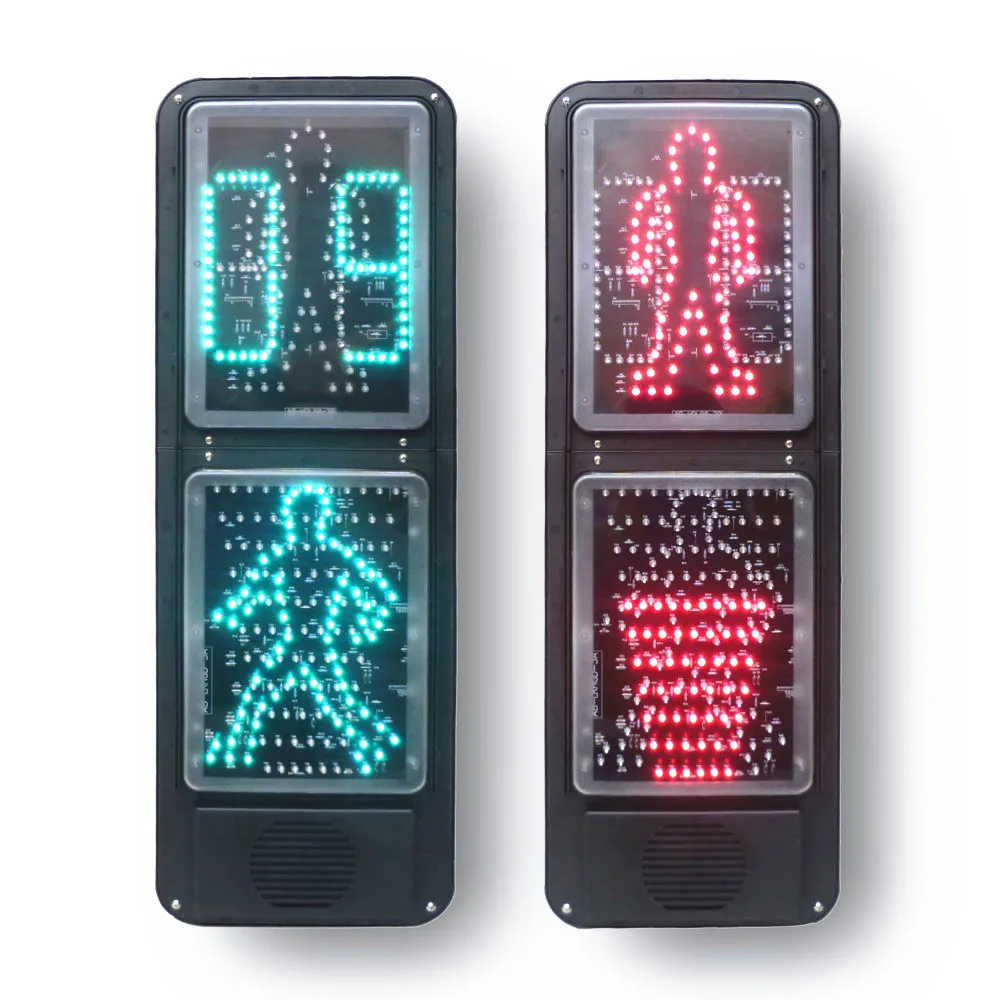 Roadway Safety Led Pedestrian Traffic Signal Light With 2 Digital ...