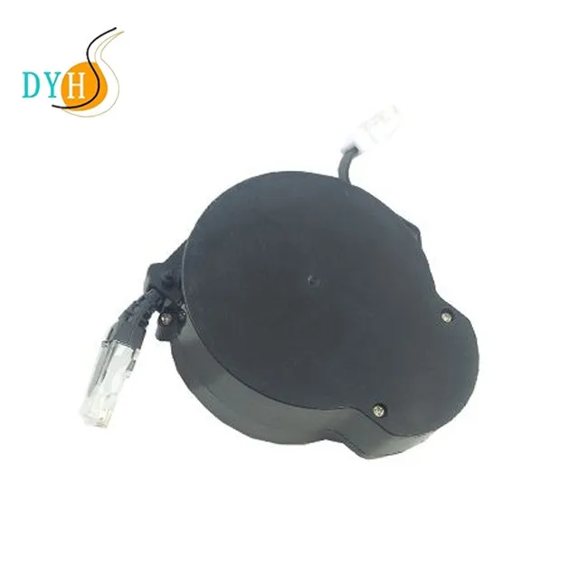 4 Cores Spring Loaded Retractable Ethernet Cable Reel Tangle Free Cord ...