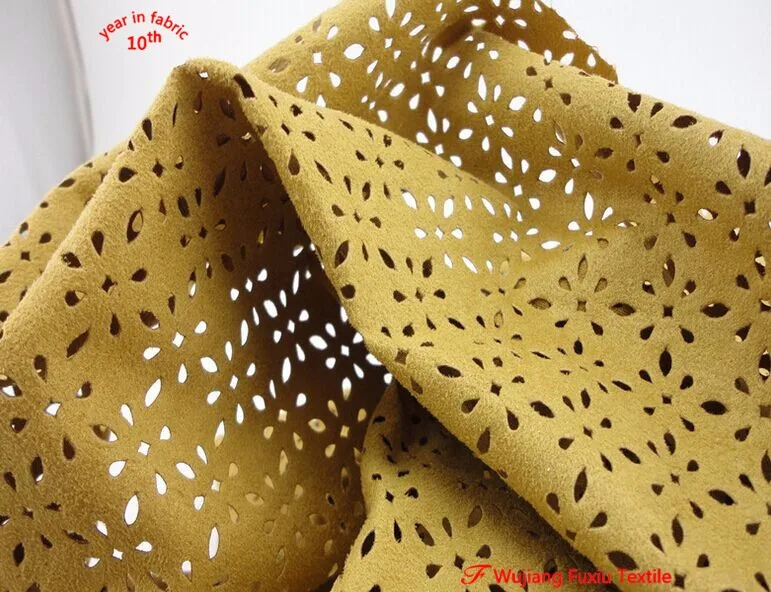 100 Polyester Faux Suede Perforated Suede Fabric - Buy Perforated Suede ...