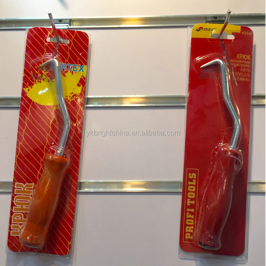 Wooden Handle Rebar Tying Hooks - Durable & Efficient