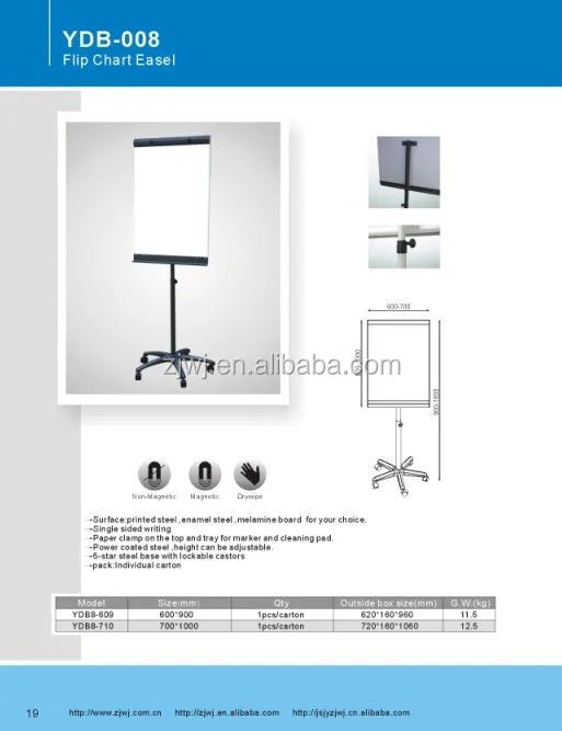 Office Using Portable Flip Chart Stand Flip Chart Wheel - Buy Flip ...