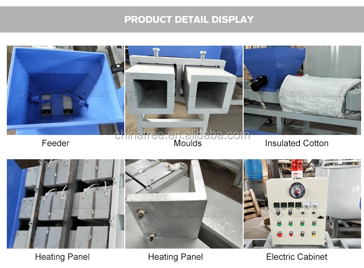 Hot Sale Compressed Wood Blocks Making Machines / Wood Pallet Log ...