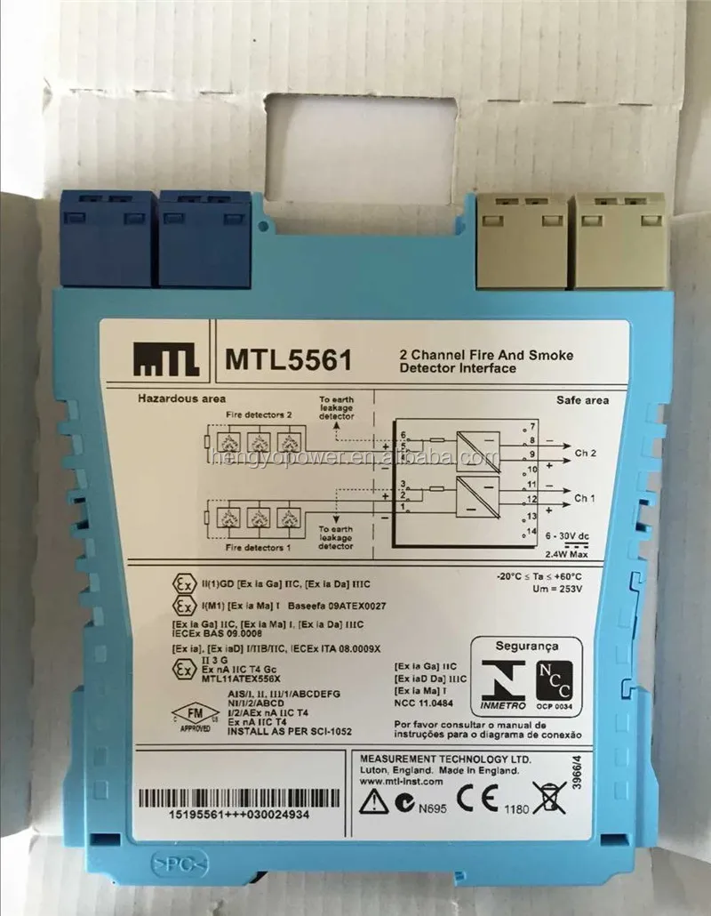 Mtl 화재 연기 감지기 인터페이스 Mtl5561 - Buy 안전 장벽 Mtl5582b,절연 배리어 Mtl5581,Mtl 안전 ...