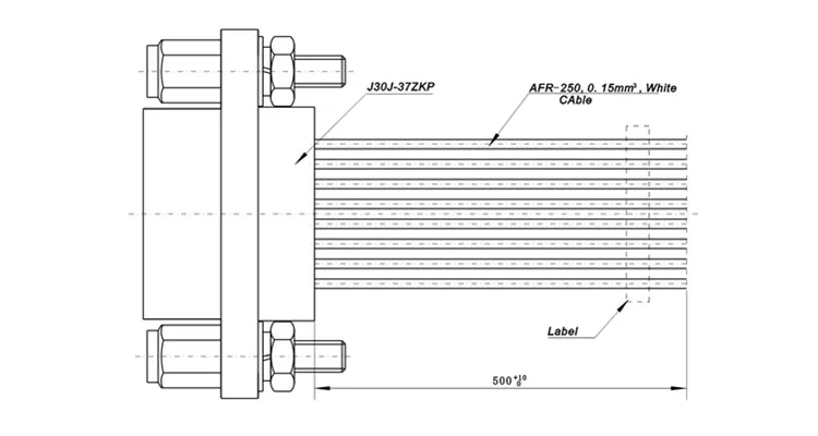 J30J Series Connector - 9 Pins Male PCB Right Angle Micro D-Sub Connector