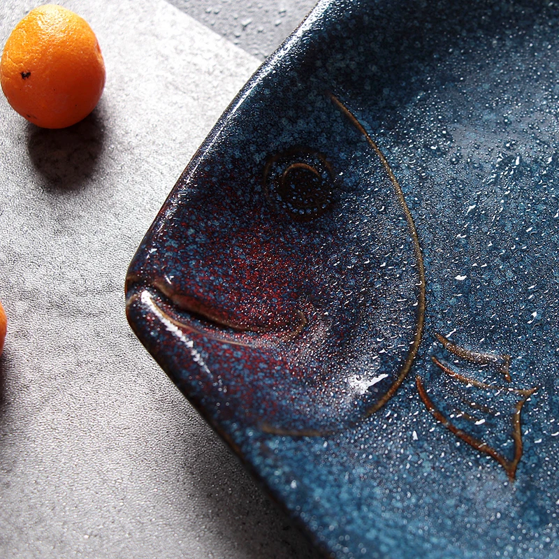 Animal Shaped Fish Dish - Creative Ceramic Serving Plate