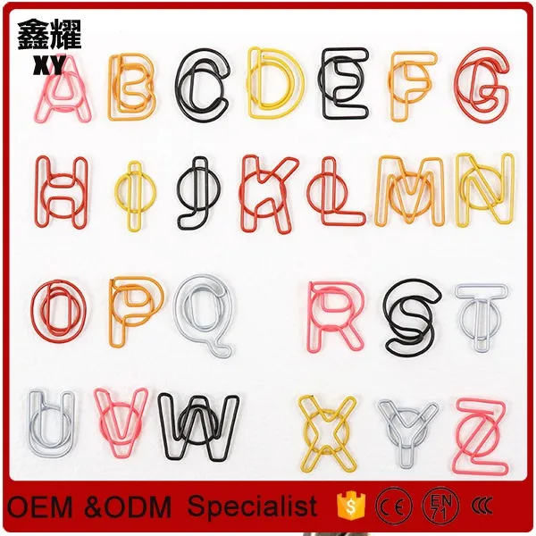 Customized Alphabet Design Metal Letter C Shape Paper Clips - Buy ...