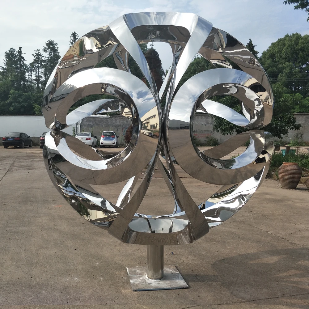 Landscape Stainless Circle Shape Sculpture For Sale - Buy Garden Statue ...
