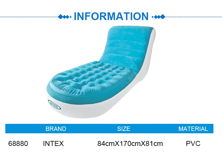 Intex 68880 Bule Inflatable Lounge Sofa Chair Home Furniture Pvc Color ...
