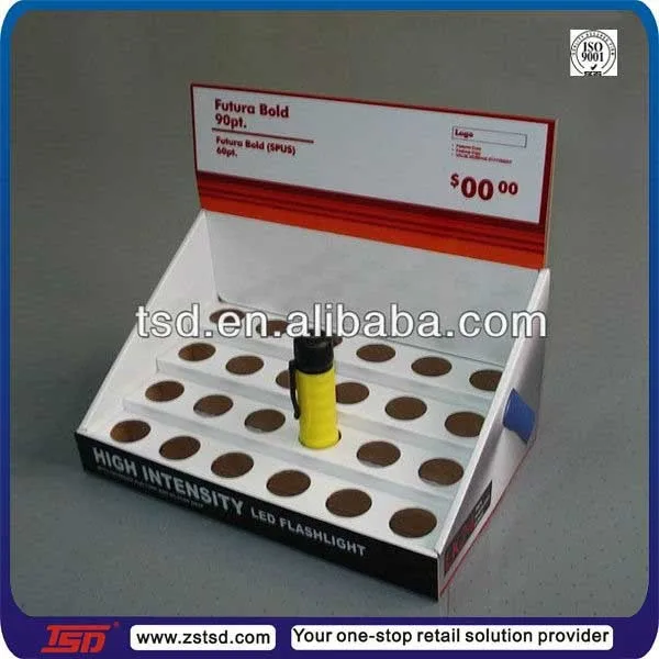 Custom Store Retail Floor Standing 4 Tier Metal Wire Led Flashlight ...