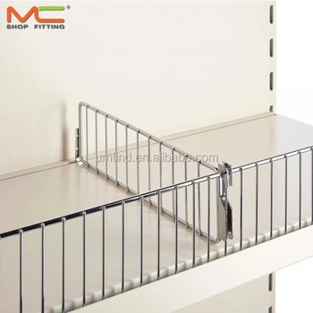 Supermarket Chrome Wire Shelf Dividers - Buy Wire Shelf Dividers ...