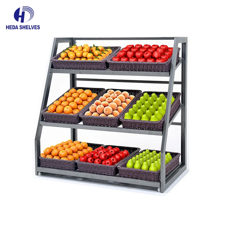 3 Tier Metal Fruit And Veget Display Rack Fruit Storage Rack - Buy ...