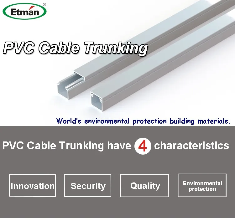 Trunking For Pvc Cable,Pvc Cable Trunking Size - Buy Pvc Cable Trunking ...