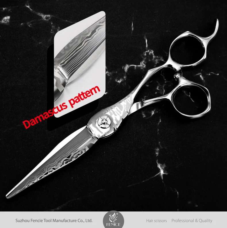 6 Inch Japanese VG10 Damascus Hair Scissors for Barbers