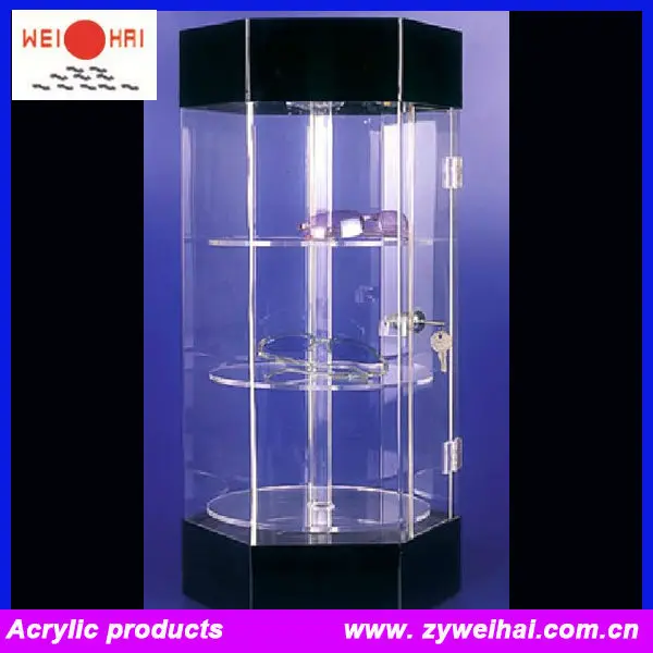 Countertop Revolving Acrylic Display Case for Cell Phones and Watches ...