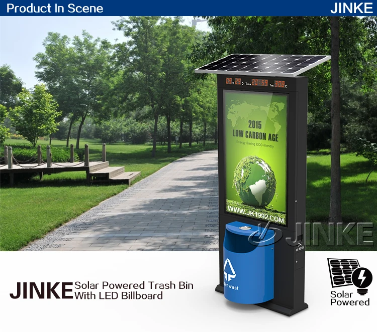 Solar Power Led Lighting Box And Electronic Screen Rode Side Outdoor ...