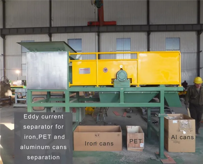 Aluminum Steel Metal Cans Sorting Machine From Used Drinked Bottles ...