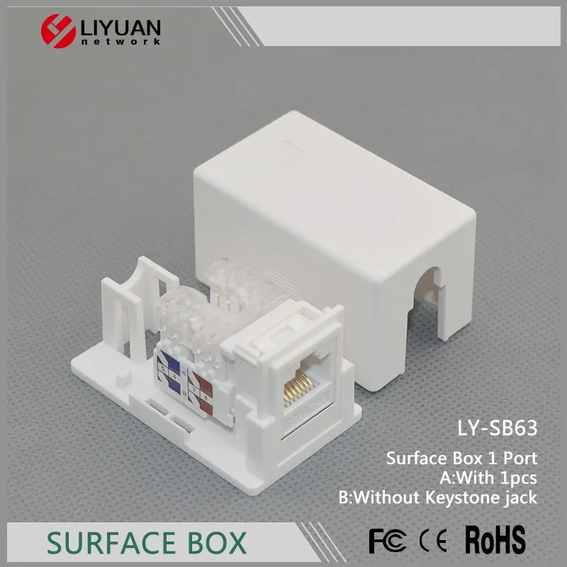 Cat6 Surface Mount Utp 1 Port Rj45 Keystone Jack Box - Buy Keystone ...