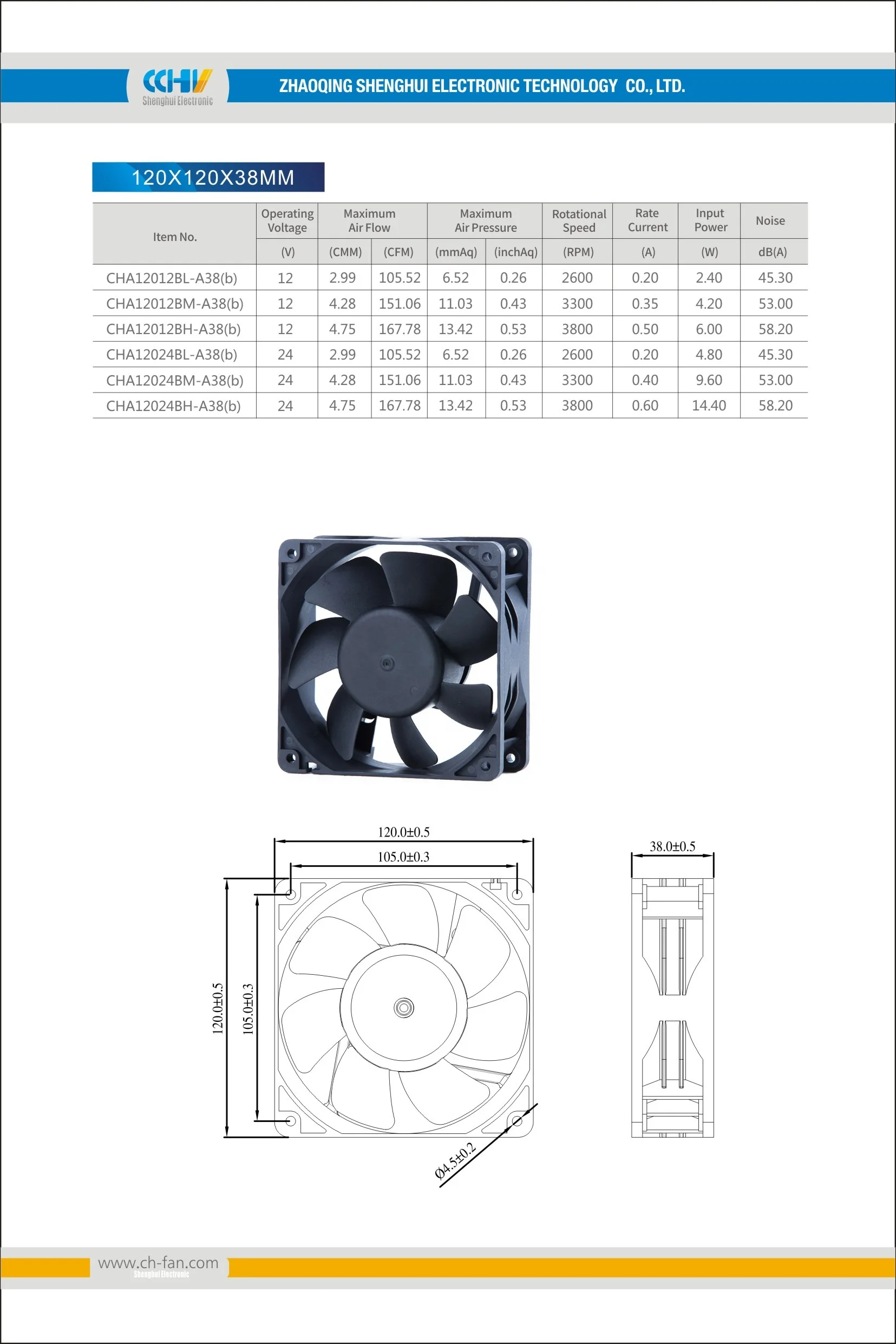 120x120x38mm 12v Dc Axial Cooling Fan 120 Mm 12v 6000 Rpm Cooling Fan ...