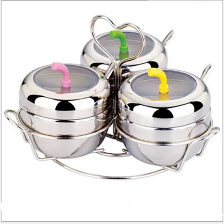 Kitchen Spice 4 Pcs Set Stainless Steel Seasoning Bottle Set - Buy ...
