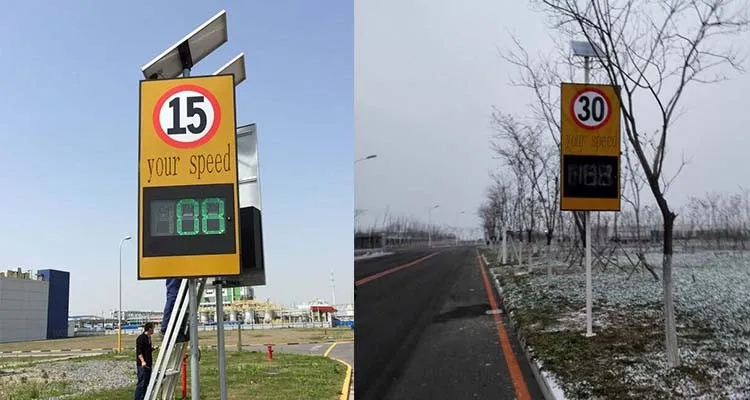 Solar Radar Detective Speed Warning Sign - Traffic Safety