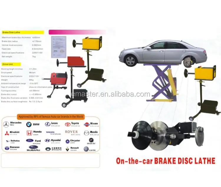 Auto Tyre Disc Aligner Brake Lathe Machine Vehicle Brake Drum Lathe ...