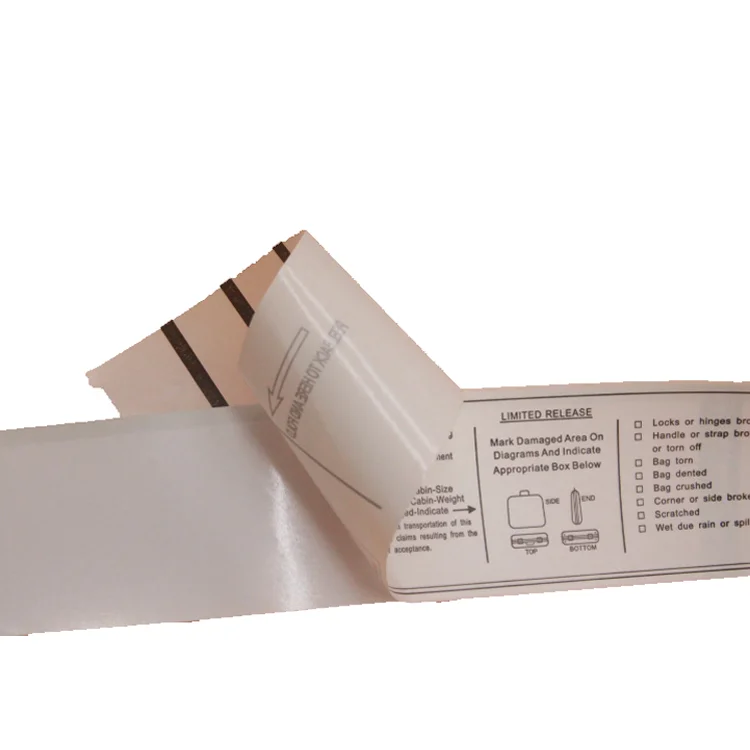 Aviation Baggage Tags - Durable Thermal Paper Labels