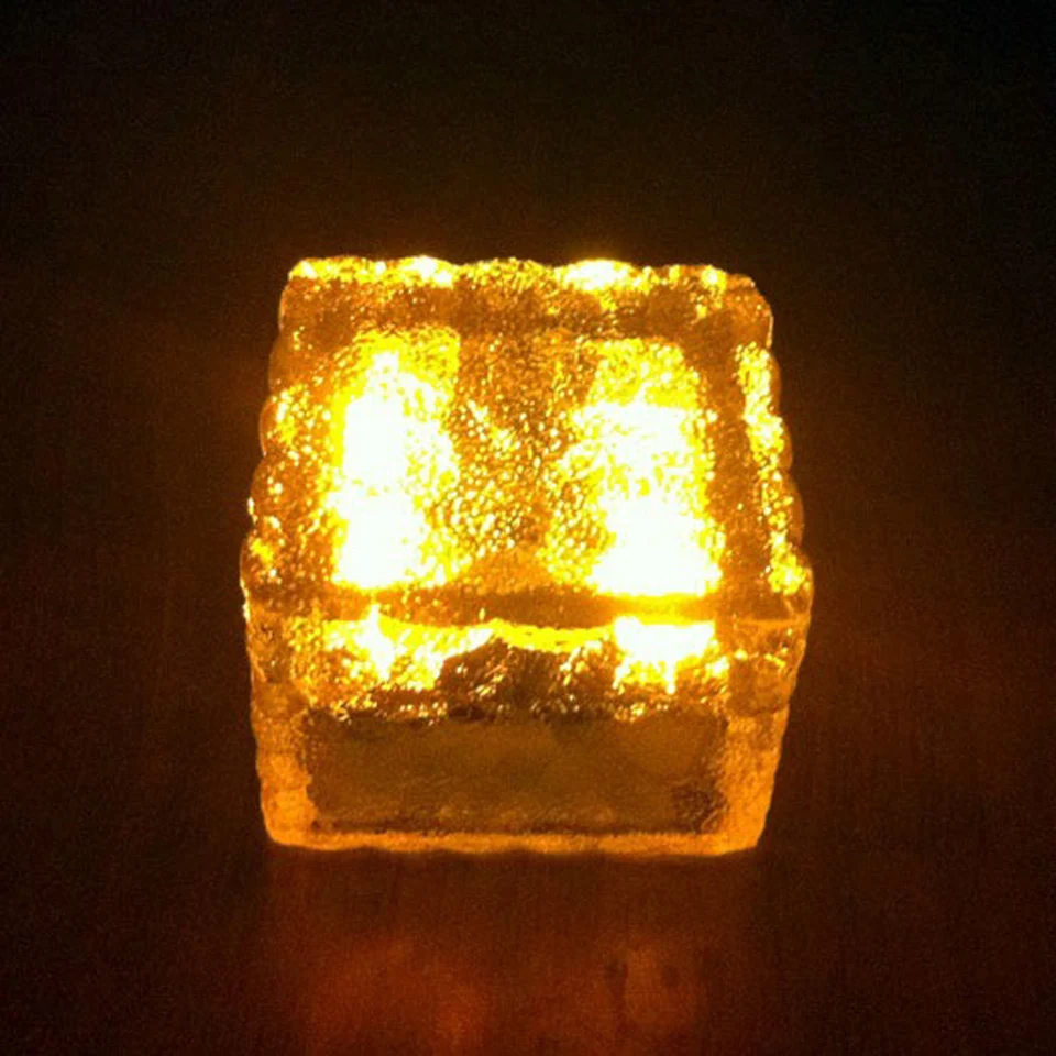 12v Solar Led Paver Light Retaining Wall Crystal Led Solar Ice Brick ...