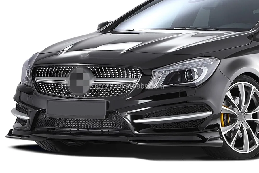 C117 Cla250 260 Cla45 Carbon Fiber Front Bumper Lip Splitter For ...