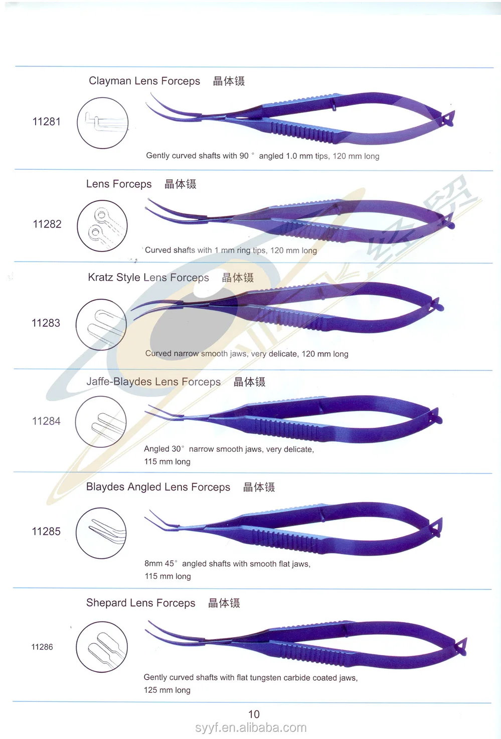 Lens Forcep Implantation Forceps Steinhart Style Lens Folding Forcpes ...