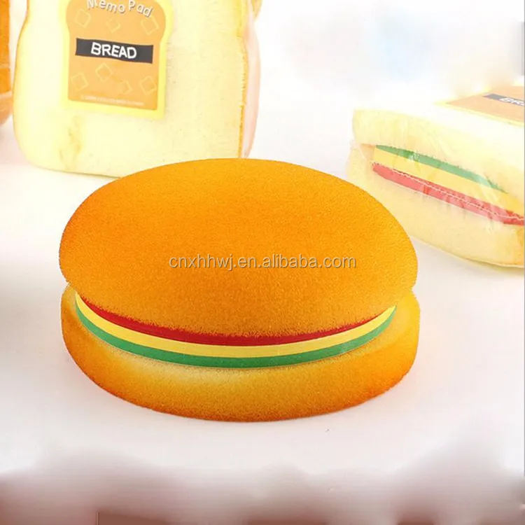 Sandwich Hamburger Shaped Note Pad/sticky Notes Break Snack Note Wood ...
