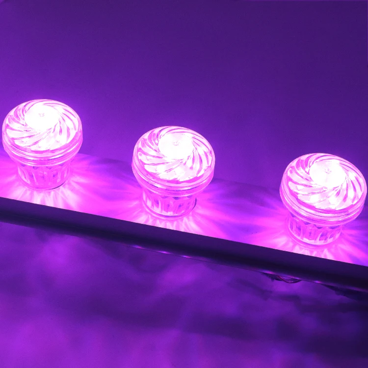 IP67 Waterproof Cabochon LED 60mm - 18leds RGB Lighting