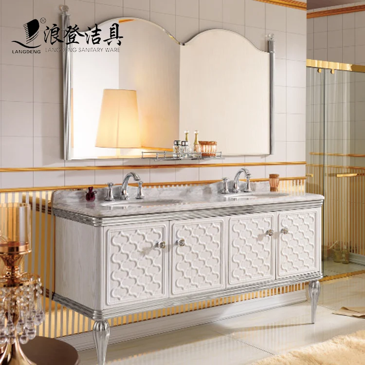 Saudi Arabic Style Double Sink Furniture Bathroom Vanity Cabinets - Buy ...