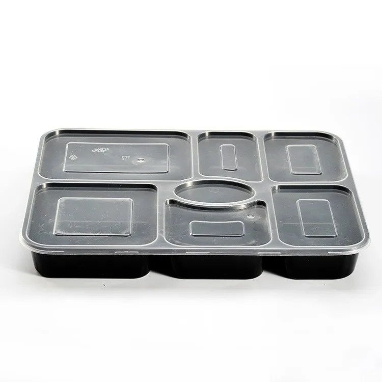 Disposable Pp Bento Lunch Box Clear Square Plastic Container With Lid ...