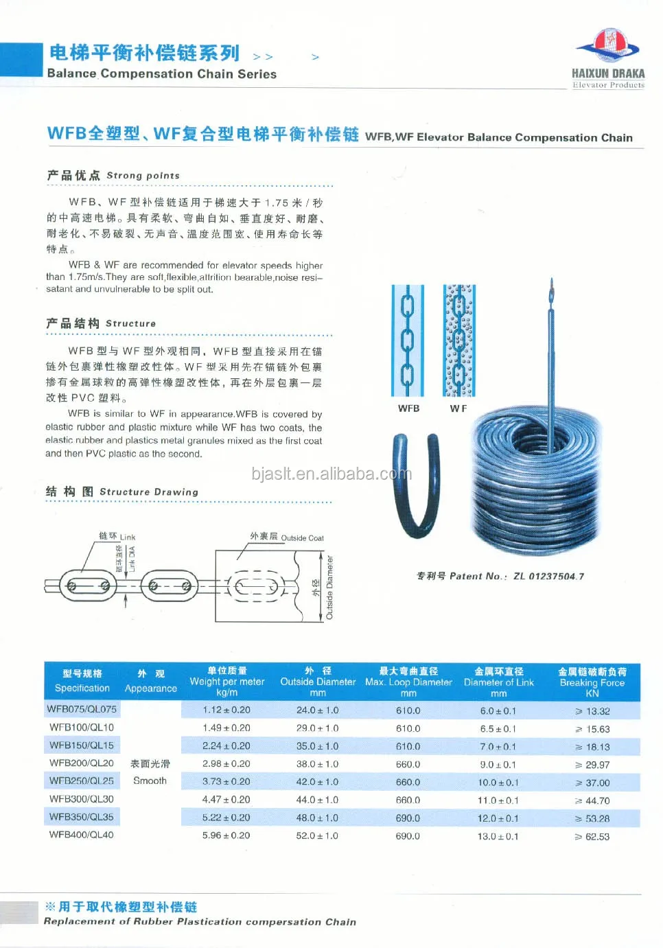 Wfc Elevator Balance Compensation Chain - Buy Compensation Chain ...