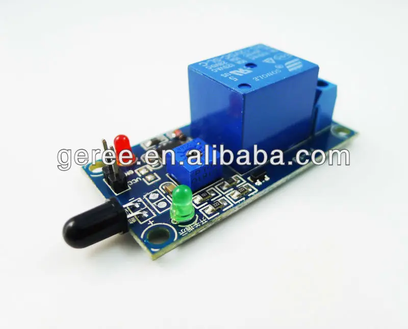 12v Flame Sensor Module Relay Module Fire Flame Detection Fire Alarm ...