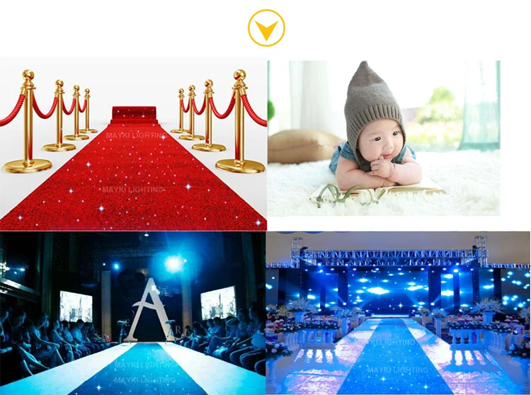 Customized LED Fiber Optic Carpet for Floor Decoration