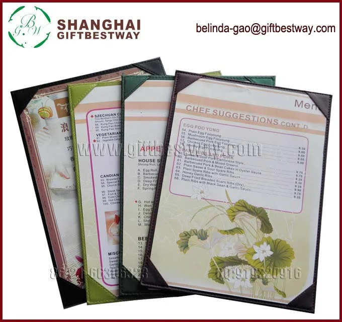 GBW Single Panel Menu Board - Elegant A3 Restaurant Cover