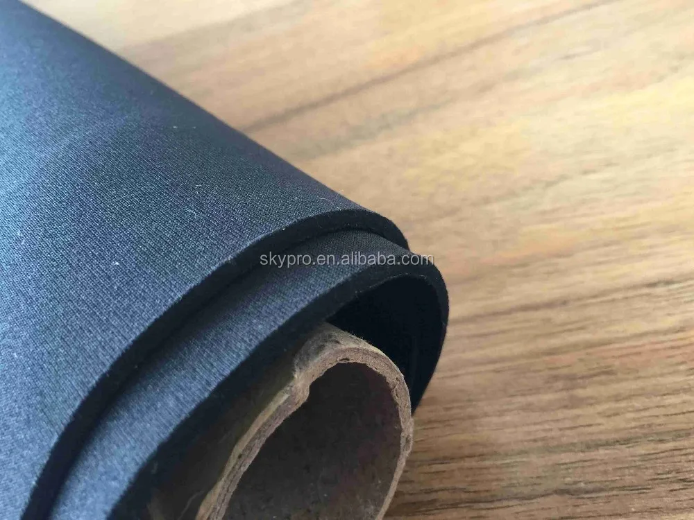 2mm 100% Sbr Neoprene Fabric Laminate With Nylon Jersey Polyester Shiny ...