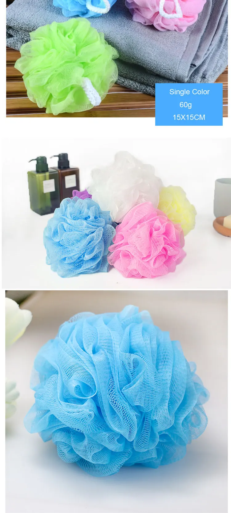 Pe Eco-friendly Material Bath Ball,12cmx12cm,40g,White Color - Buy Bath ...