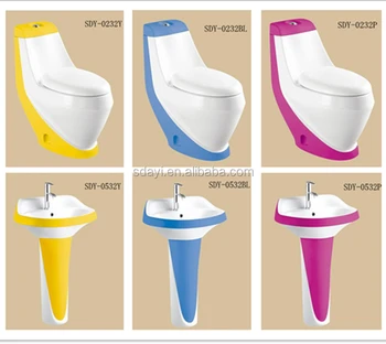 Saso Color Ceramic Toilet Bowl Colored Basin Wc Toilet Pink Color - Buy ...